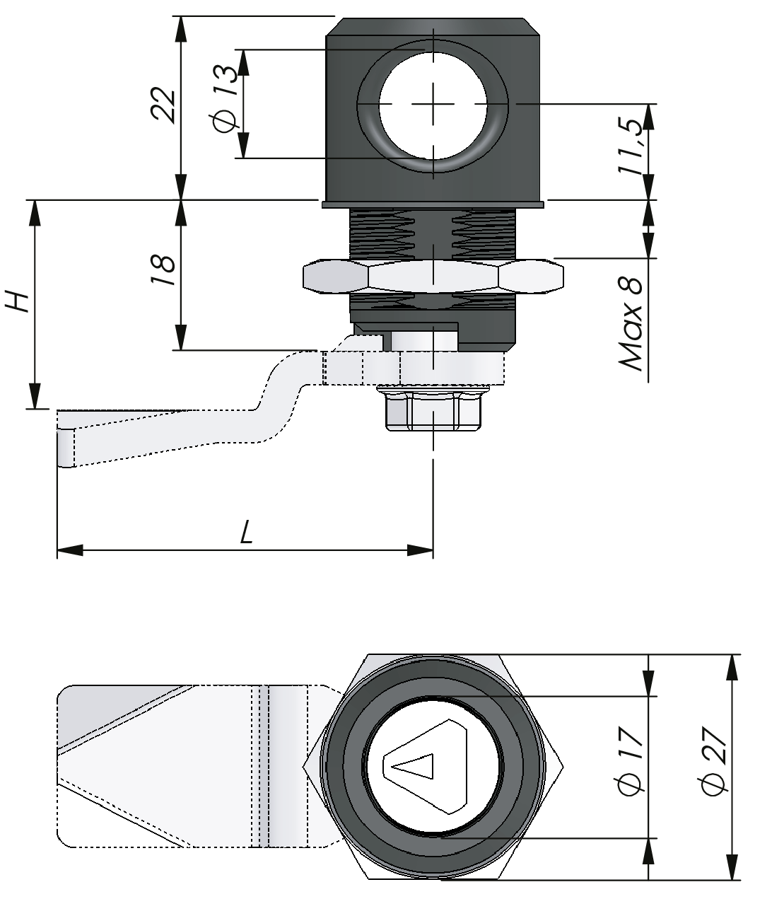 Fecho Lingueta Clássico 18 mm | Sistemas de travamento
