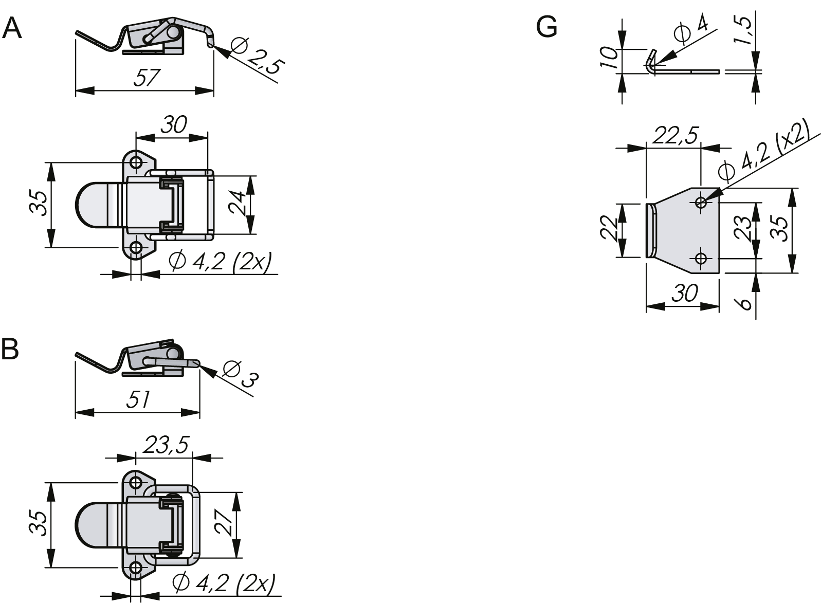 Pull-Down Catch & Striker | Latching Systems