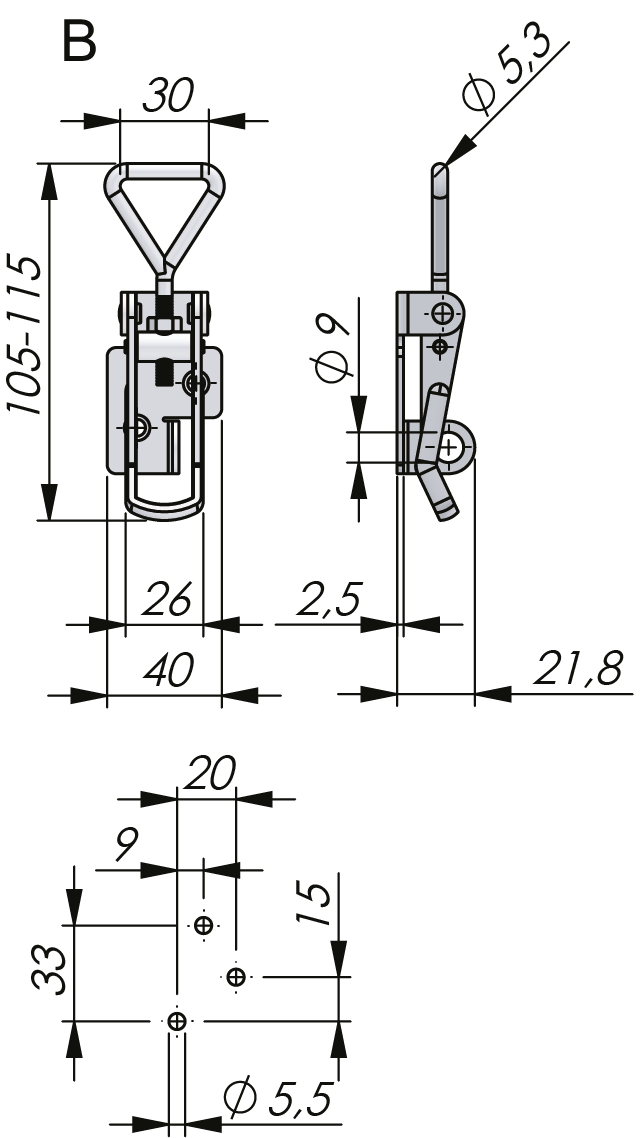 Adjustable Pull-Down Catch & Striker | Latching Systems
